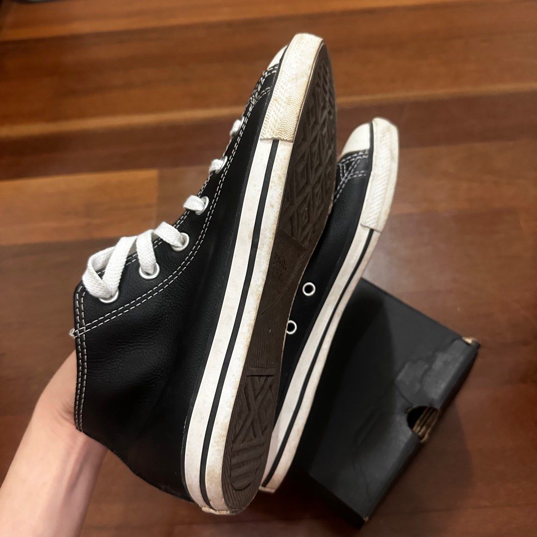 Converse Chuck Taylor Lean MidShoe Black Leather - Women Sneaker, Women ...