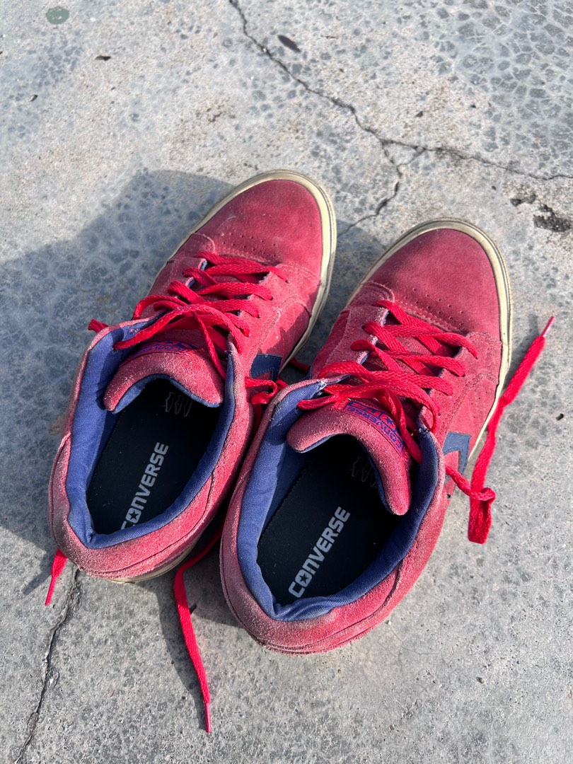 Converse Cons All Star Chuck Taylor Burgundy Suede Sneakers, Men's ...