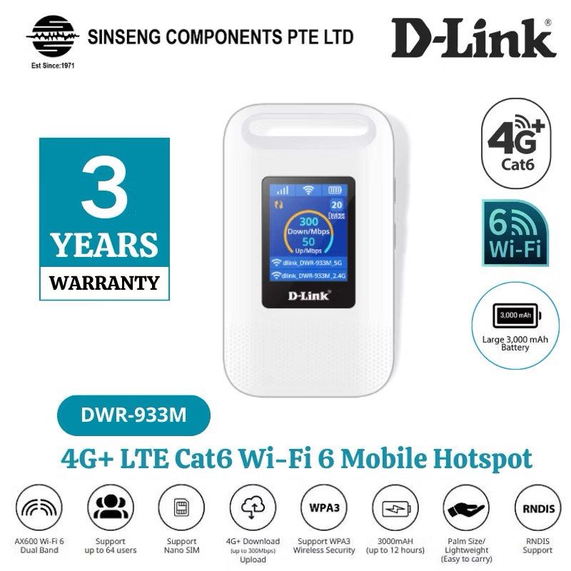 D-Link 4G/5G Sim Card Router with Display Screen | DWR-933M 4G+ Cat6 ...