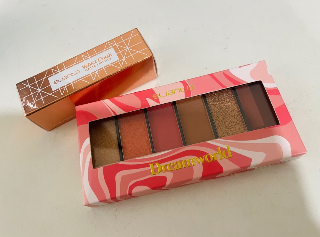 Elianto 6color eyeshadow palette + lipstick, Beauty & Personal Care ...