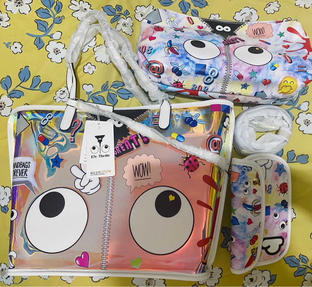 Eye theme 3 pc tote bag set, Women's Fashion, Bags & Wallets, Tote Bags ...