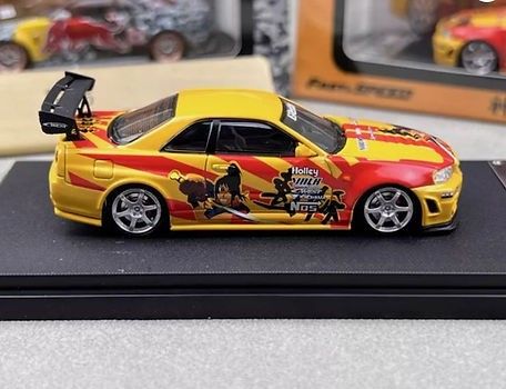 FAST SPEED Nissan Skyline GT-R (R34) Z-Tune NFS SRS Yellow Red Livery ...