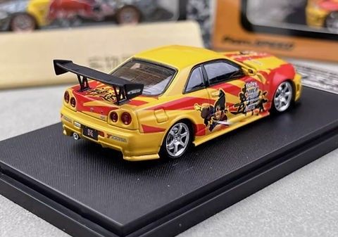 FAST SPEED Nissan Skyline GT-R (R34) Z-Tune NFS SRS Yellow Red Livery ...