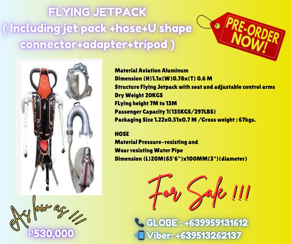 FLYING JETPACK ( Including jet pack +hose+U shape connector+adapter+tripod ), Everything Else ...