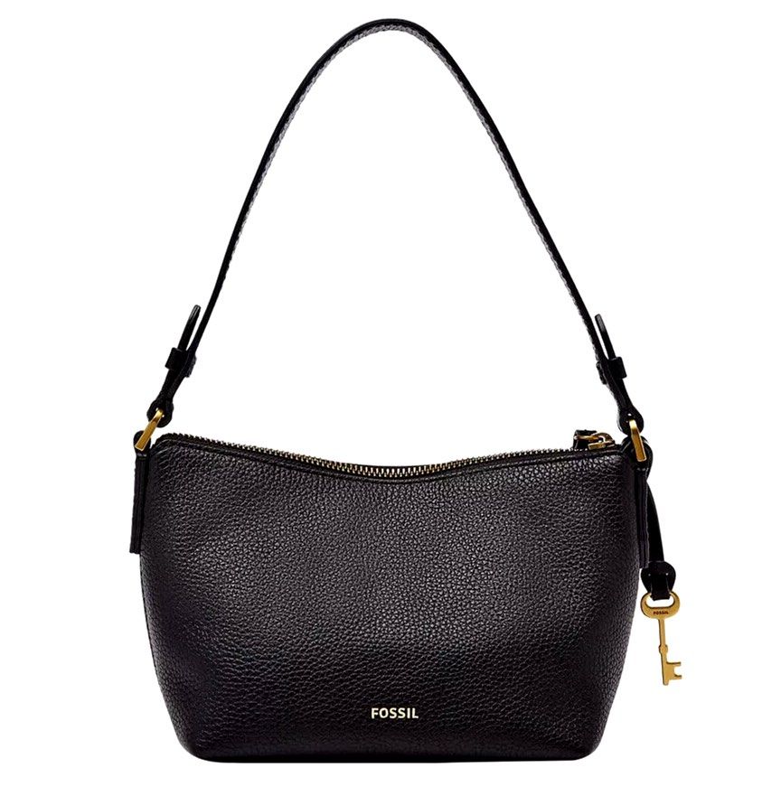 fossil julianna mini hobo handbag black, Women's Fashion, Bags ...