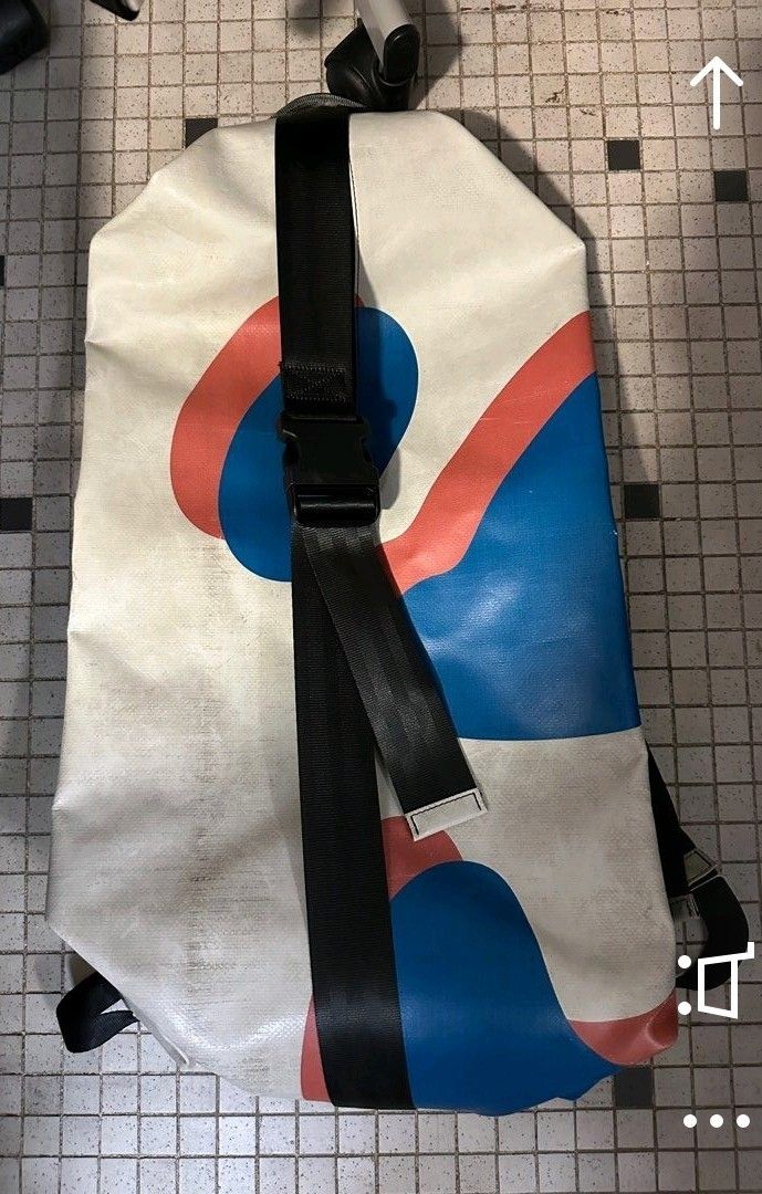 Freitag Voyager backpack rucksack haversack made with recycled truck-tarp, Men's Fashion, Bags ...