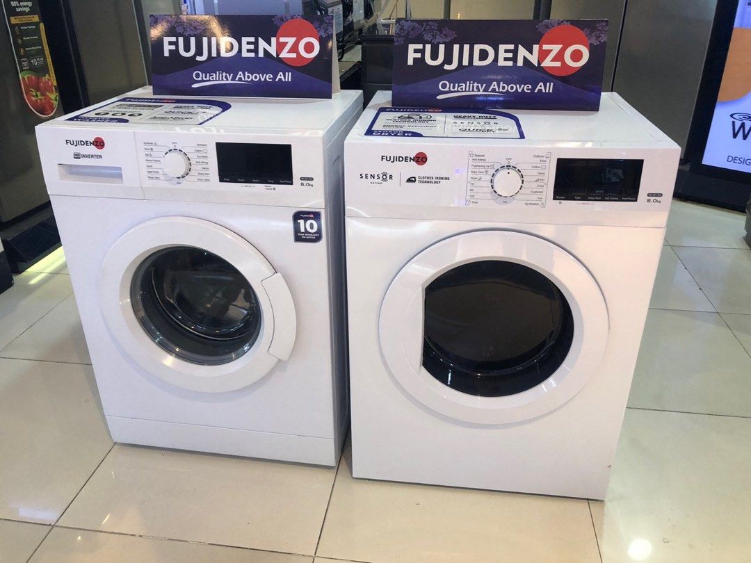 FUJIDENZO FRONT LOAD WASHER AND DRYER, TV & Home Appliances, Washing ...