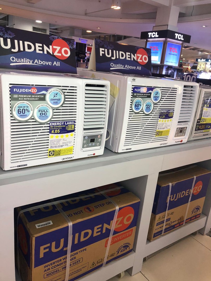 FUJIDENZO WINDOW TYPE NON INVERTER AND INVERTER AIR CONDITIONER, TV ...
