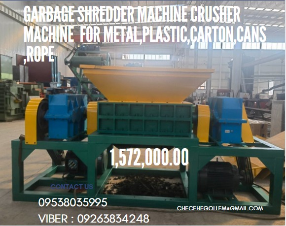 GARBAGE SHREDDER MACHINE CRUSHER MACHINE FOR METAL,PLASTIC,CARTON,CANS ...