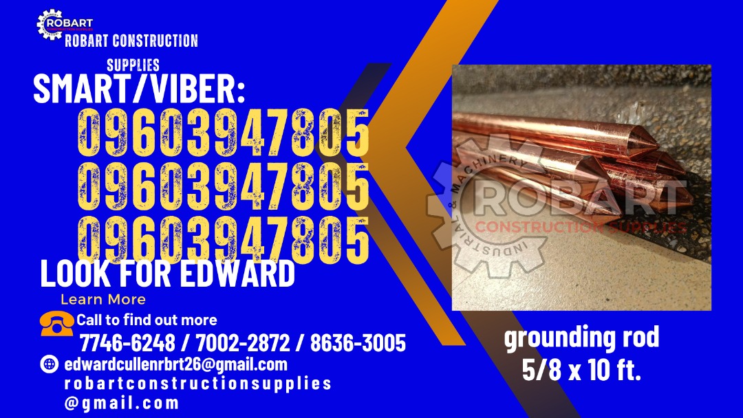 grounding rod 5/8 x 10 ft., Commercial & Industrial, Construction ...