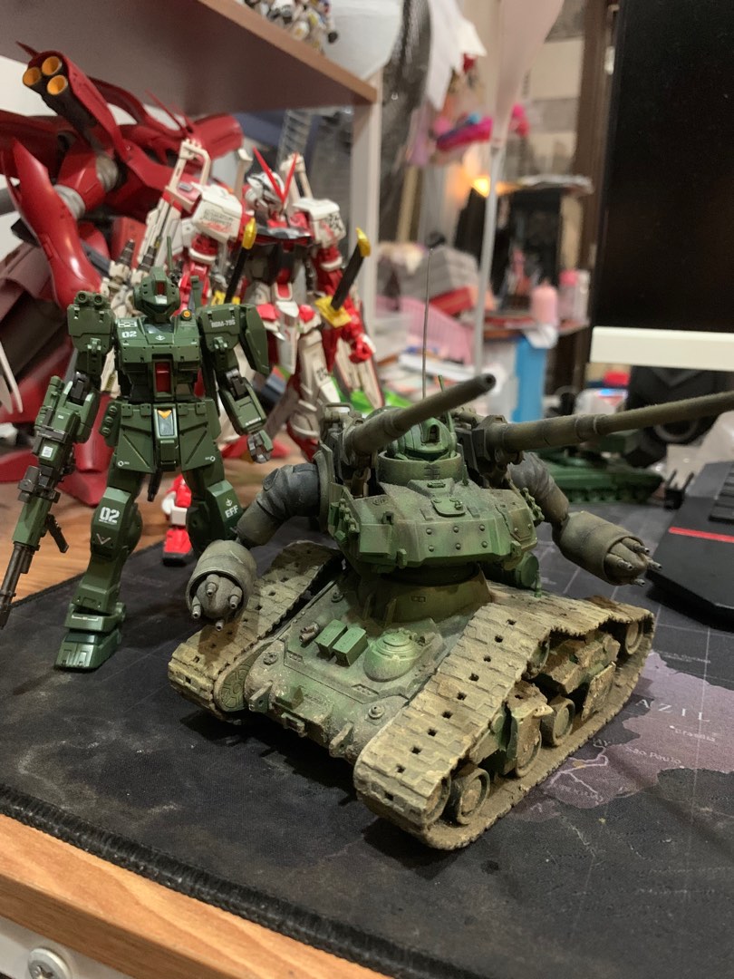 HG GM Spartan (Bootleg) + Guntank The Origin custom paint (Bandai ...