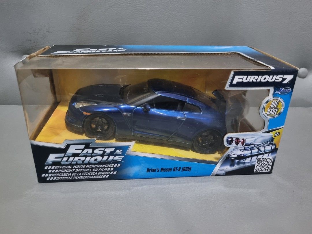 Jada Fast & Furious 7 Brian's Nissan GTR (R35) 1:24, Hobbies & Toys ...