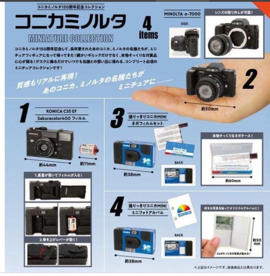 [JAPAN] Konica Minolta Gashapon Gachapon Miniature Toy Collection ...