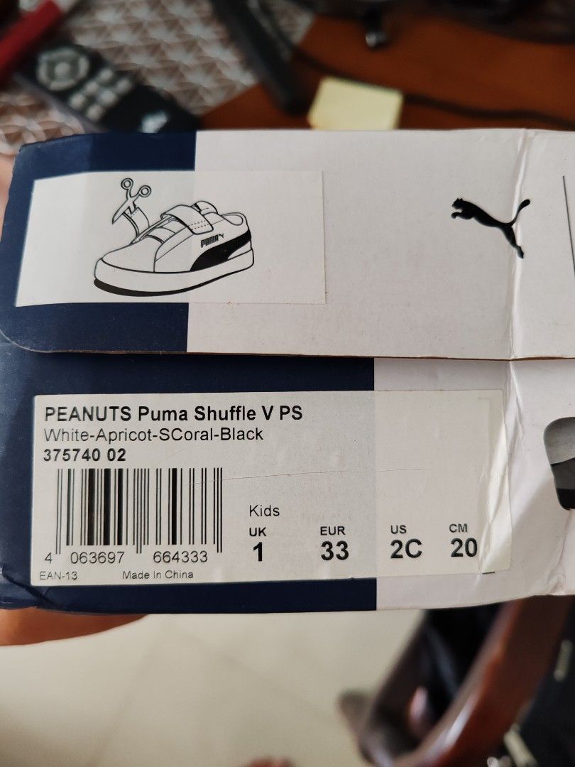 [KIDS] Peanuts x PUMA Snoopy collab kasut kanak-kanak Shuffle Todler ...