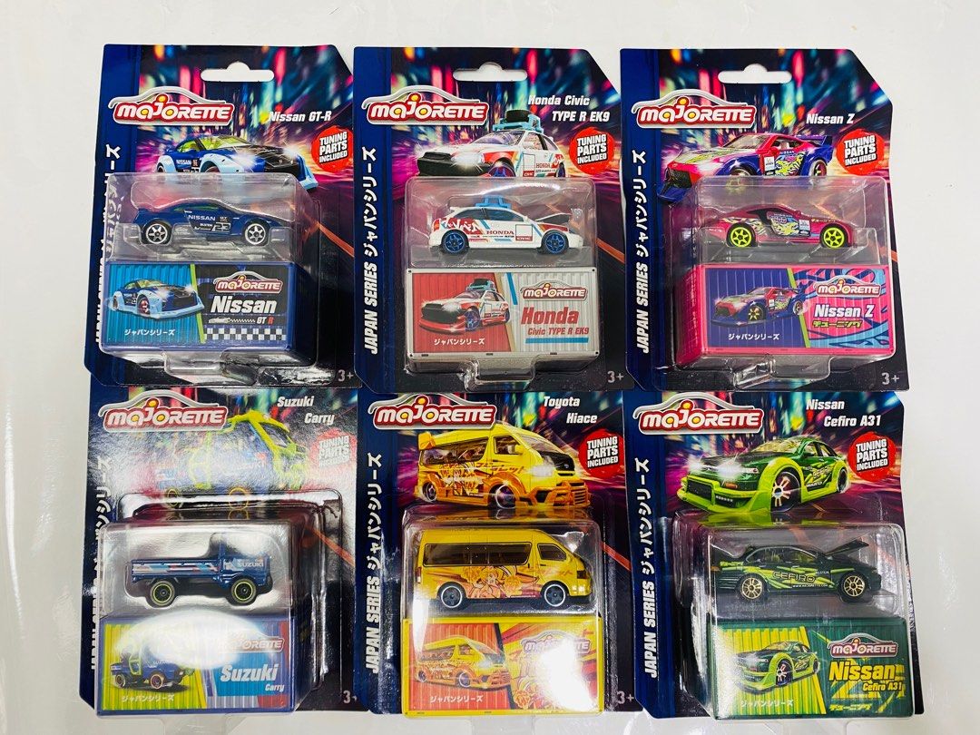 Majorette Japan Series Honda Civic Type R EK9 Nissan Z GTR Cefiro ...