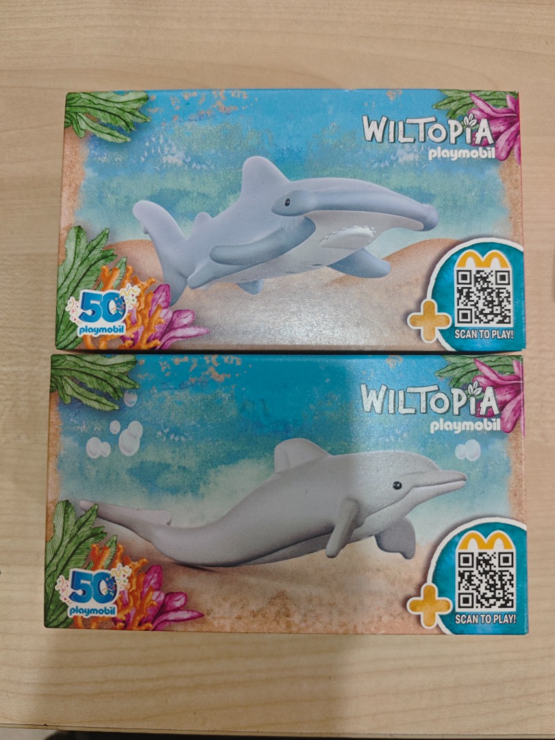 McDonald's Happy Meal Wiltopia Playmobil (Dolphin & Hammerhead Shark ...
