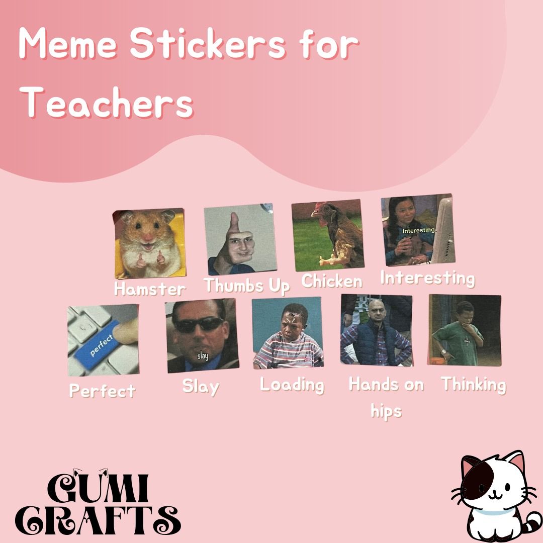 Meme Stickers for Teachers / Teacher Reaction Stickers / Grading Meme ...