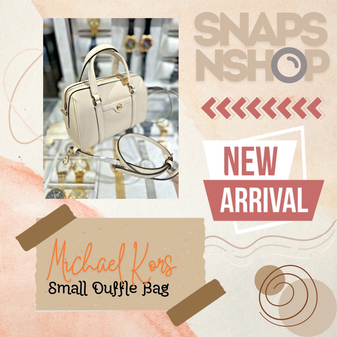 MK Michael Kors Mini Duffle - White Cream, Luxury, Bags & Wallets on ...