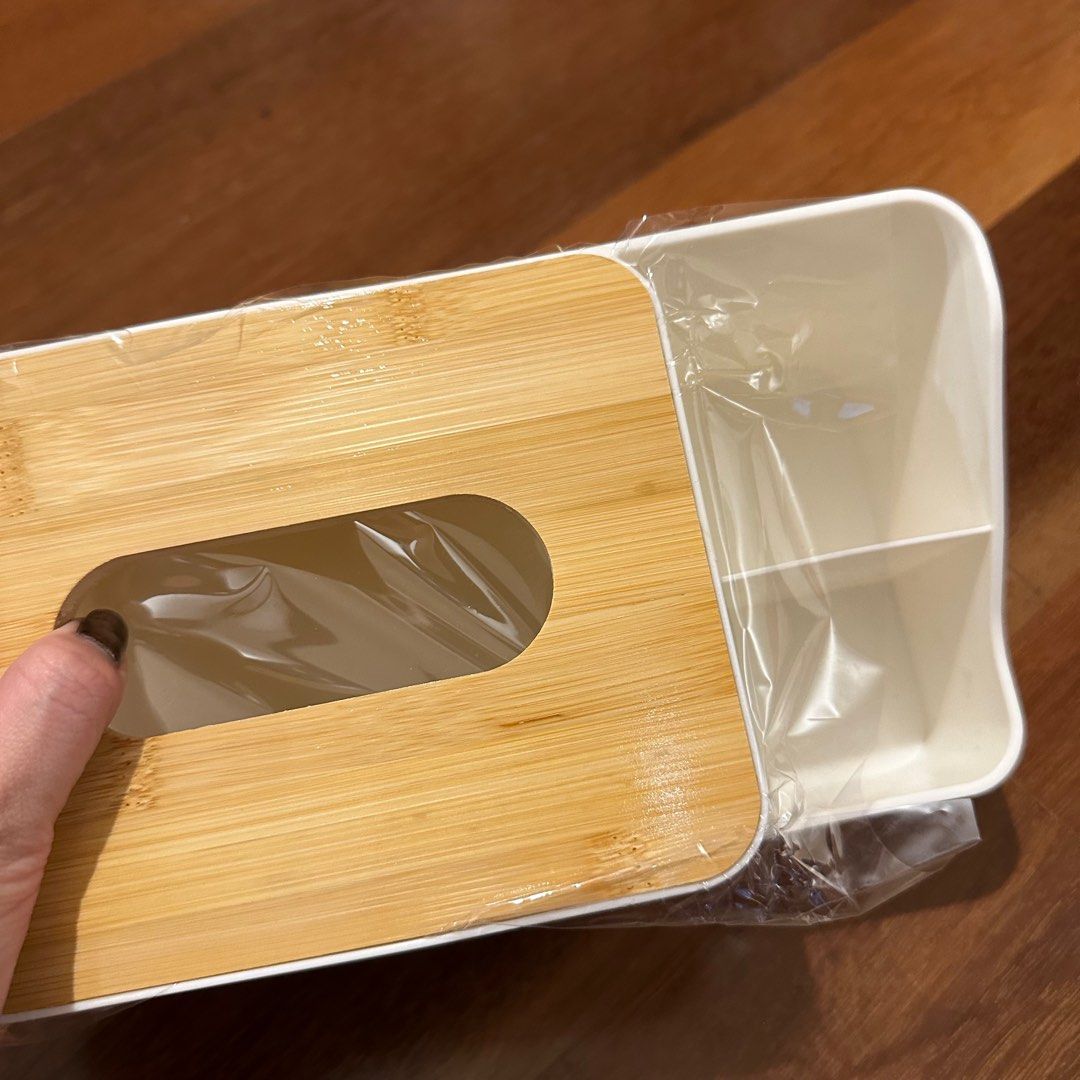 Muji Style Tissue Box with Compartment, Furniture & Home Living, Home ...