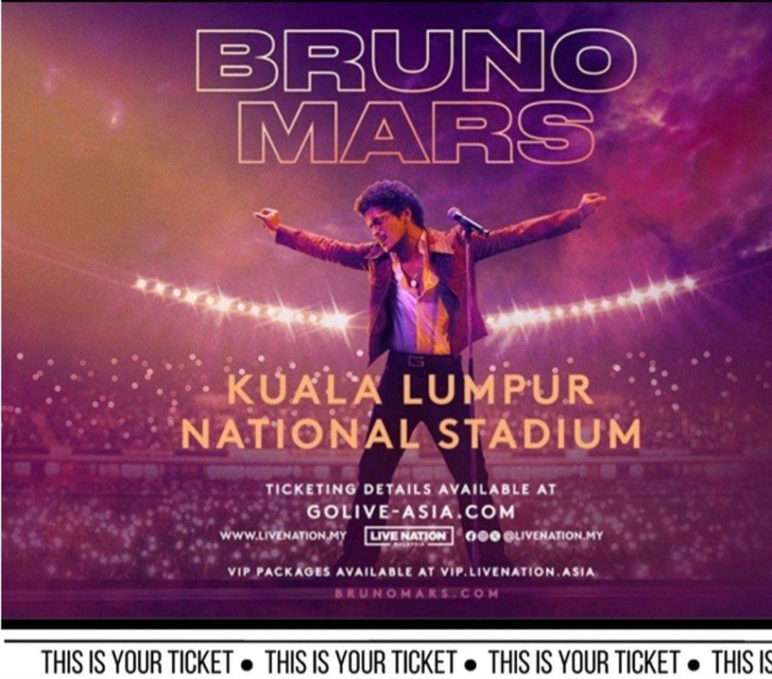 nak beli ticket bruno mars murah, Hobbies & Toys, Music & Media, CDs ...