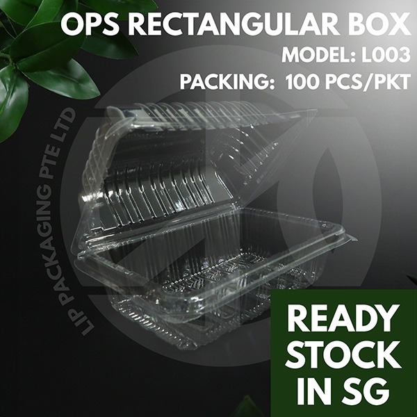 OPS Oblong Box L003 with lock (100pcs) / Swiss Roll Box / Clear Plastic ...