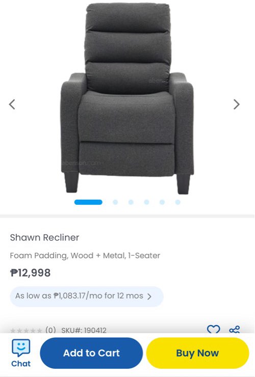 Recliner seat shawn ABENSON (negotiable) christmas gift, Furniture ...