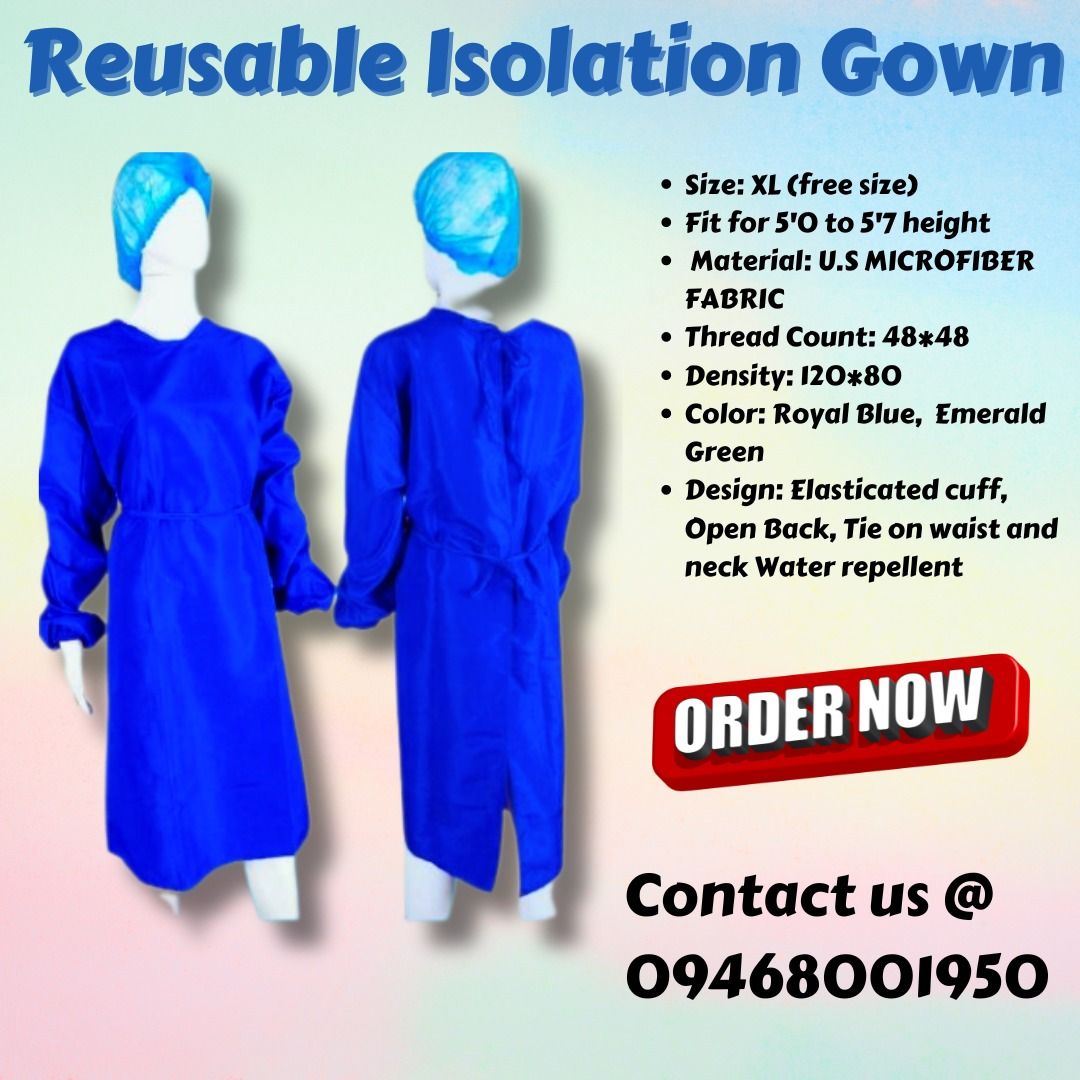 REUSABLE ISOLATION GOWN, Health & Nutrition, Medical Supplies & Tools ...