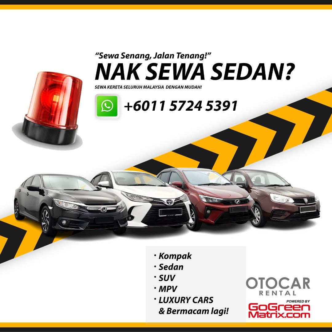Kereta Sewa Sedan Civic Vios Saga Bezza Car Rental KL Selangor Shah ...