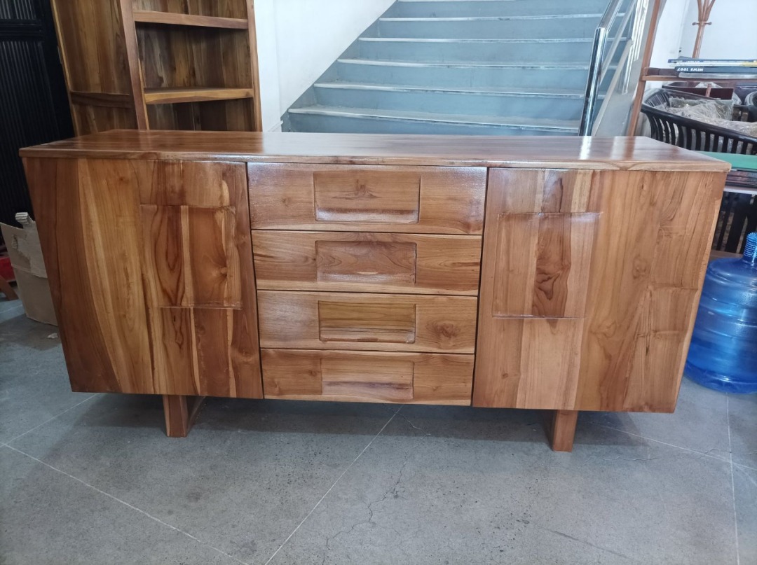 Solid Teak Wood Modern Buffet Table Better Than Mahogany,Narra,Tanguile ...