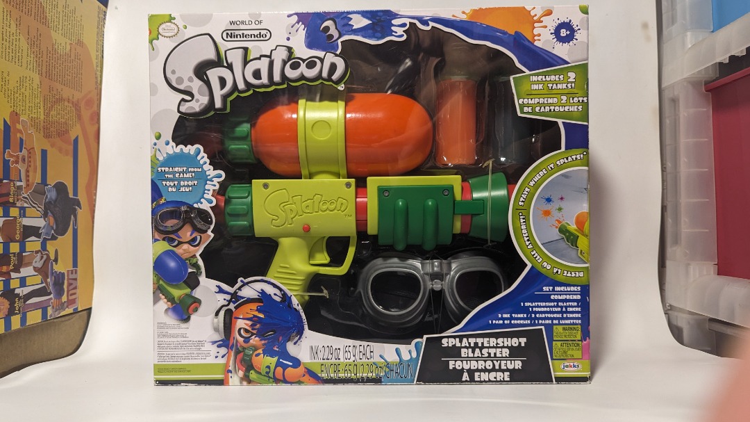 SPLATOON SPLATTERSHOT BLASTER GUN WORLD OF NNINTENDO SWITCH COMES WITH ...