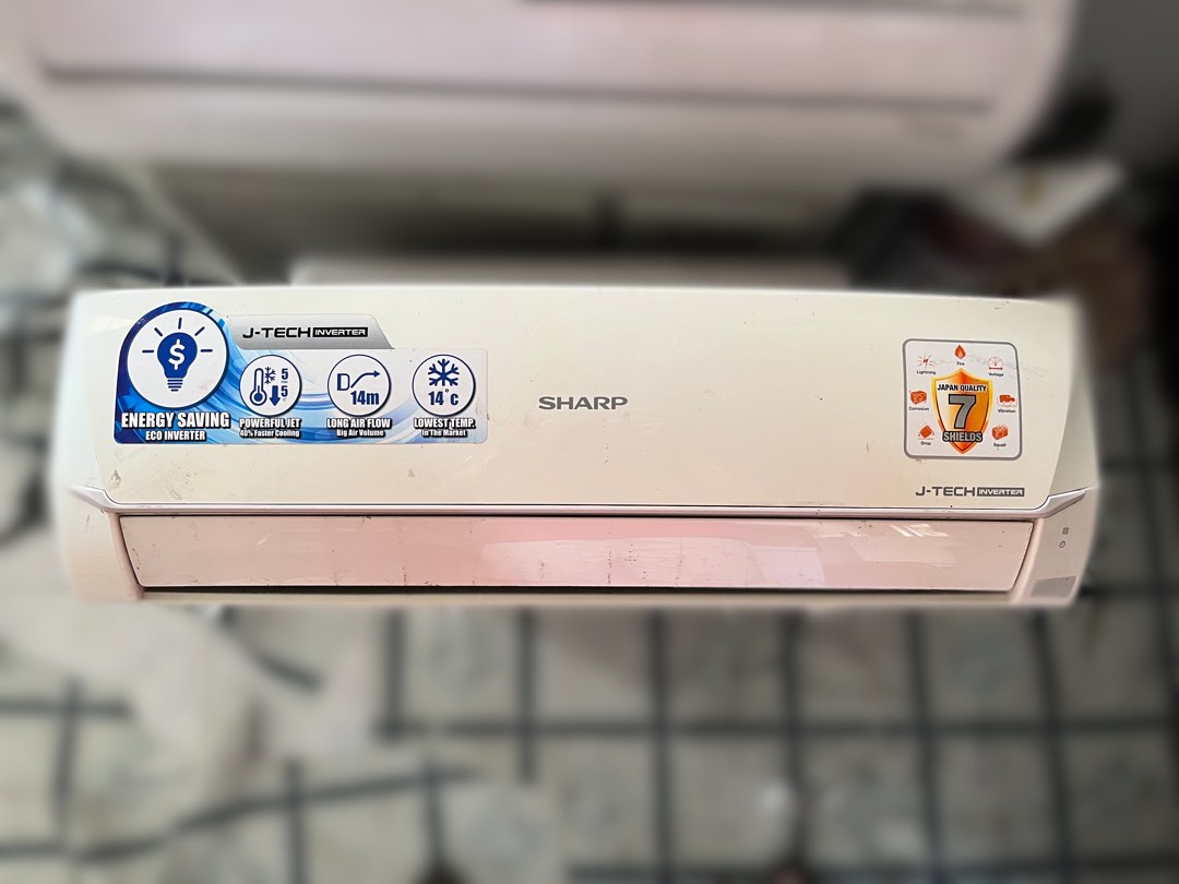 SHARP Split Type Aircon 1.5HP, TV & Home Appliances, Air Conditioning ...