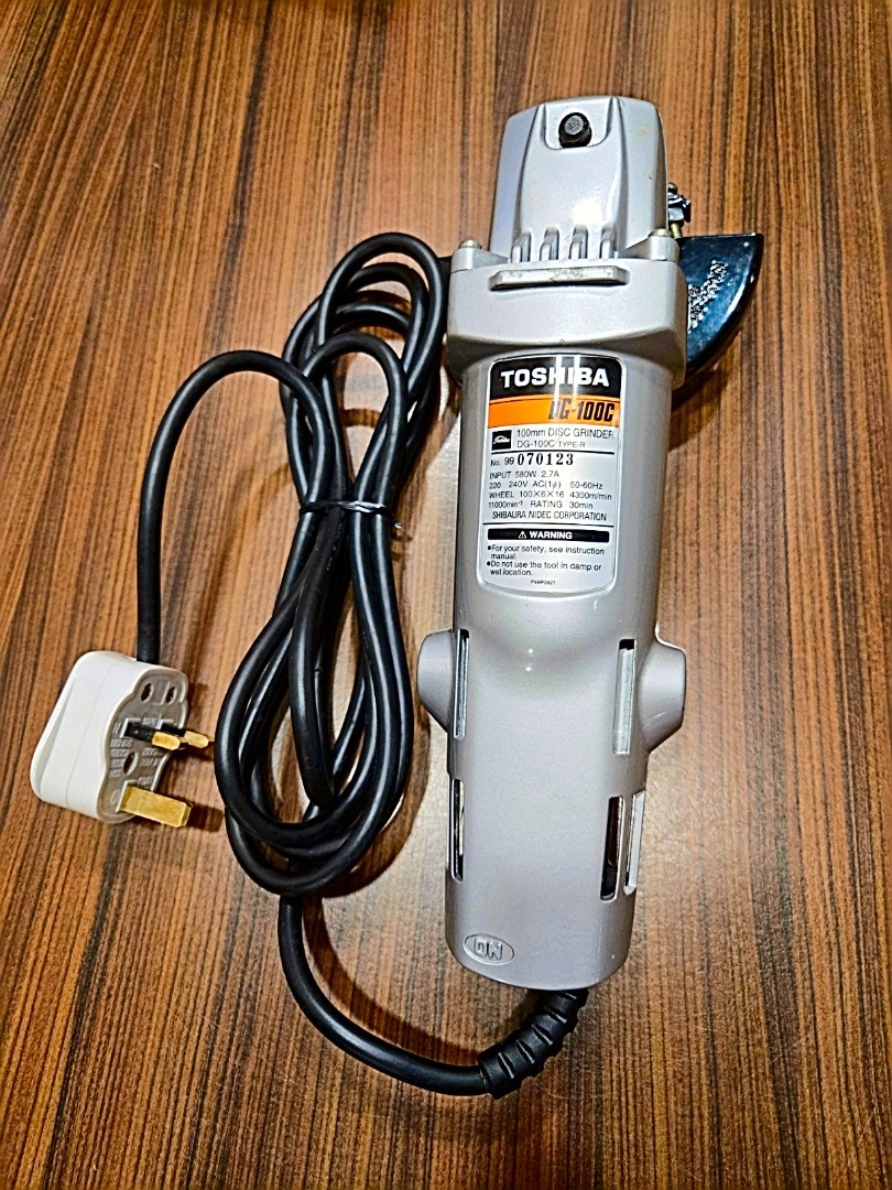 Toshiba Japan 4" Angle Grinder 230V Singapore plug., Furniture & Home ...