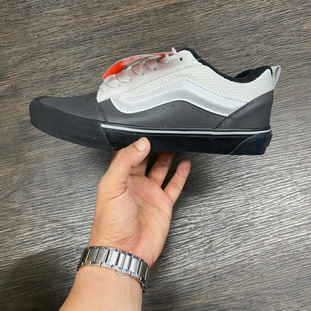 Vans Knu Skool Skate Drizzle Grey, Men's Fashion, Footwear, Sneakers on ...