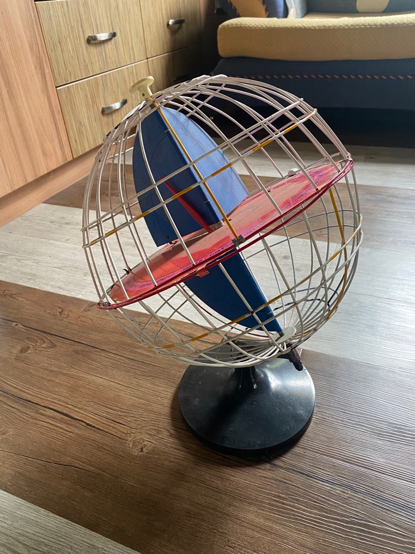 Vintage metal caged globe, Hobbies & Toys, Collectibles & Memorabilia ...