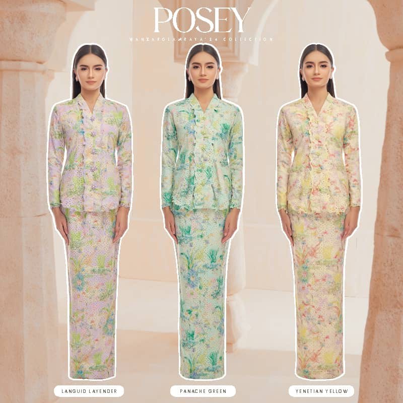 Wanzar POSEY kurung, Women's Fashion, Muslimah Fashion, Baju Kurung ...