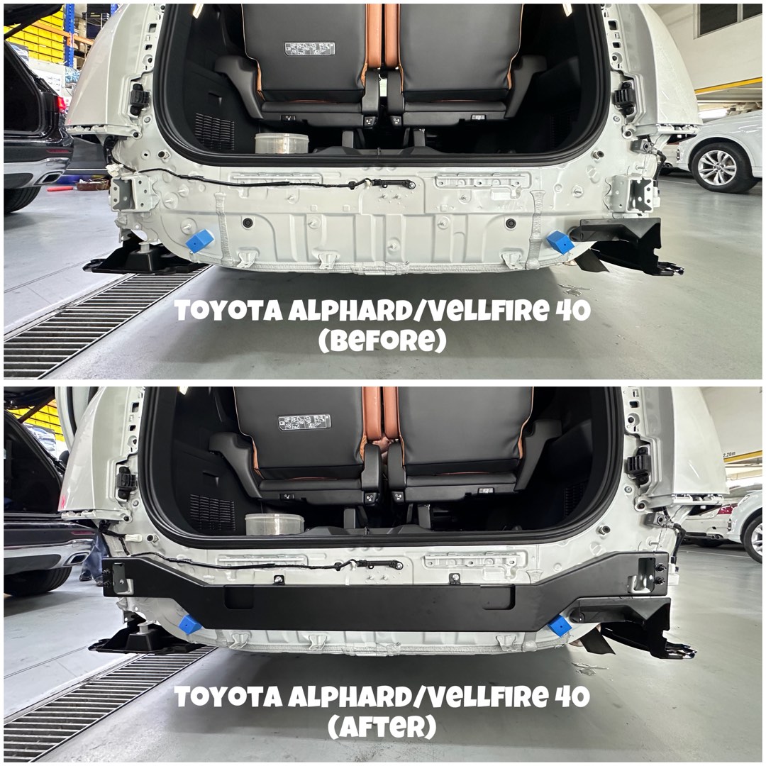 2023-24 Toyota Alphard/Vellfire Rear Bumper Anti Crash Bar/Safety Bar ...