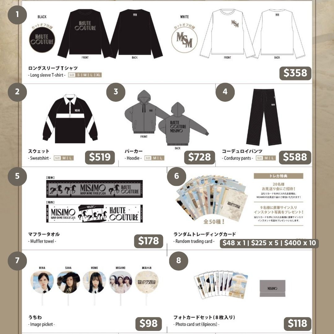 Pre-order 預訂｜韓星 K-pop 〗[ 有滿額卡！] TWICE MISAMO 回歸 JAPAN DOME TOUR 2024 ...