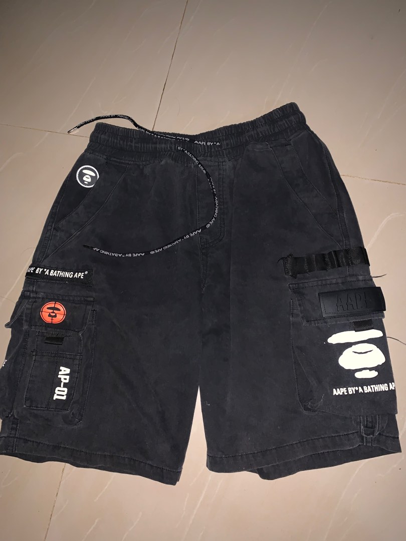 AAPE CARGO SHORT, Men's Fashion, Bottoms, Shorts on Carousell