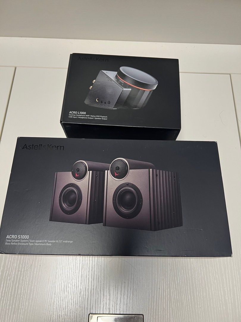 Astell&Kern ACRO L1000 座檯 DAC 擴音機& ACRO S1000 座檯喇叭, 音響器材, Soundbar、揚聲器 ...