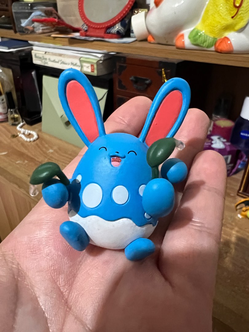 Big Size Azumarill Pokemon Figure (Tomy) Rain Mascot, Hobbies & Toys ...