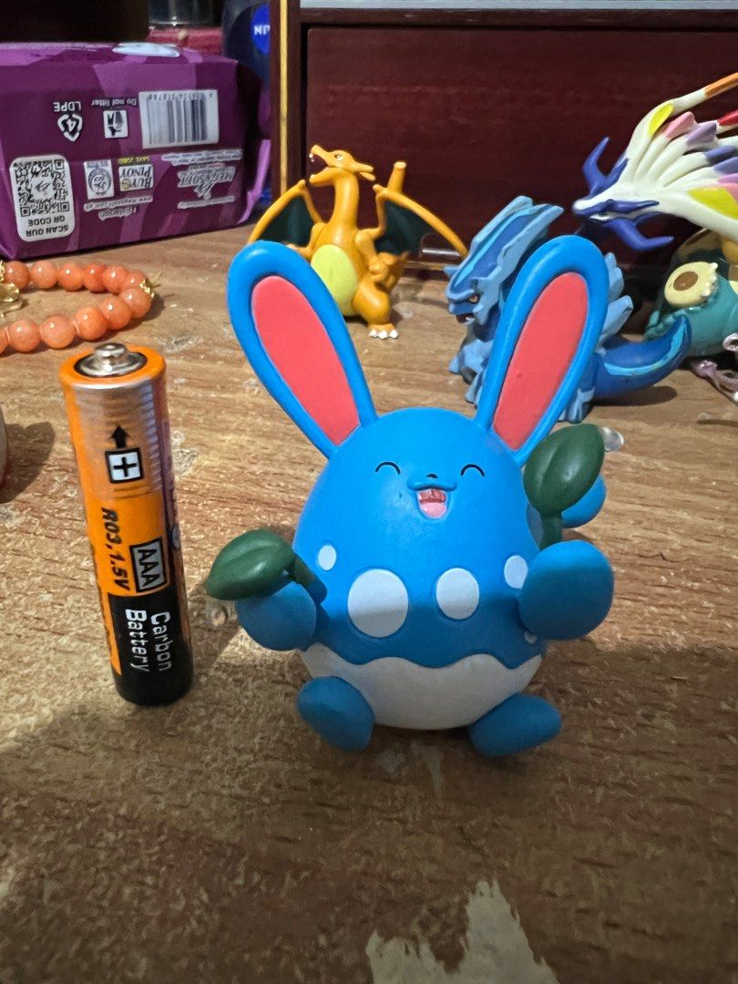 Big Size Azumarill Pokemon Figure (Tomy) Rain Mascot, Hobbies & Toys ...