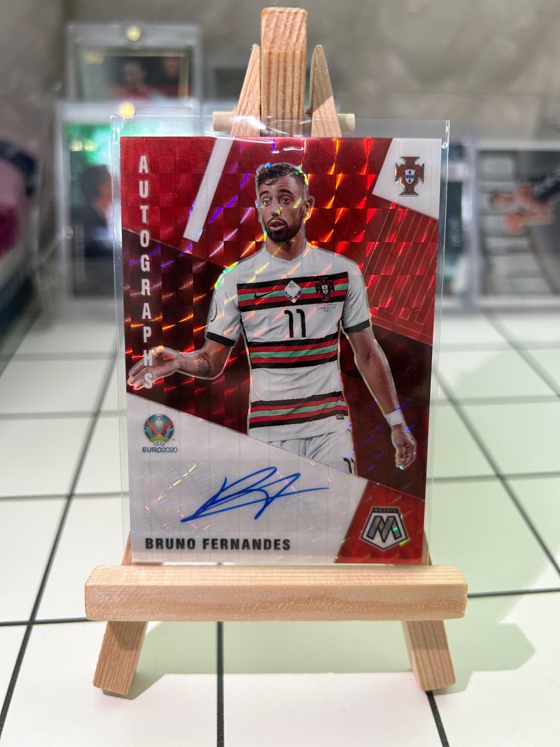 Bruno Fernandes auto Panini Mosaic EURO Portugal Man United Cristiano ...
