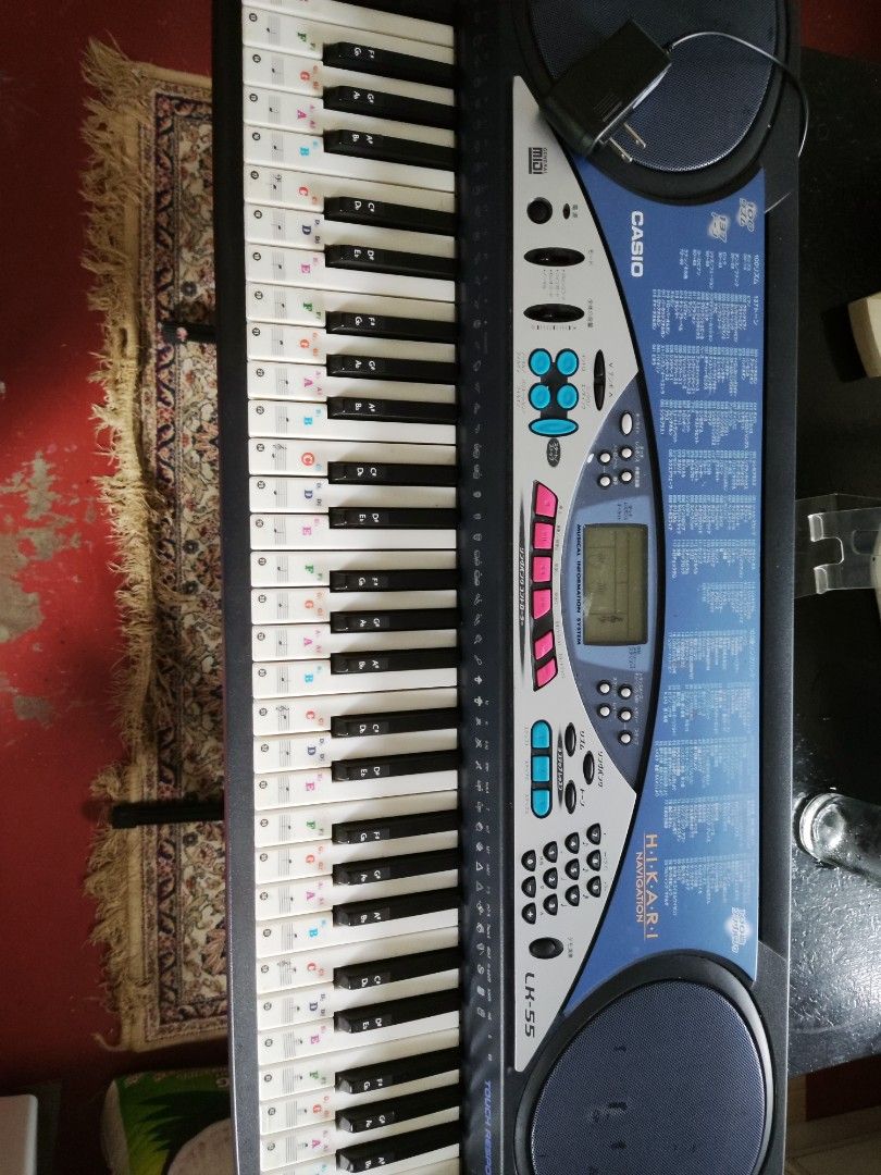 Casio LK-55 Keyboard With Stand, Hobbies & Toys, Music & Media, Musical ...