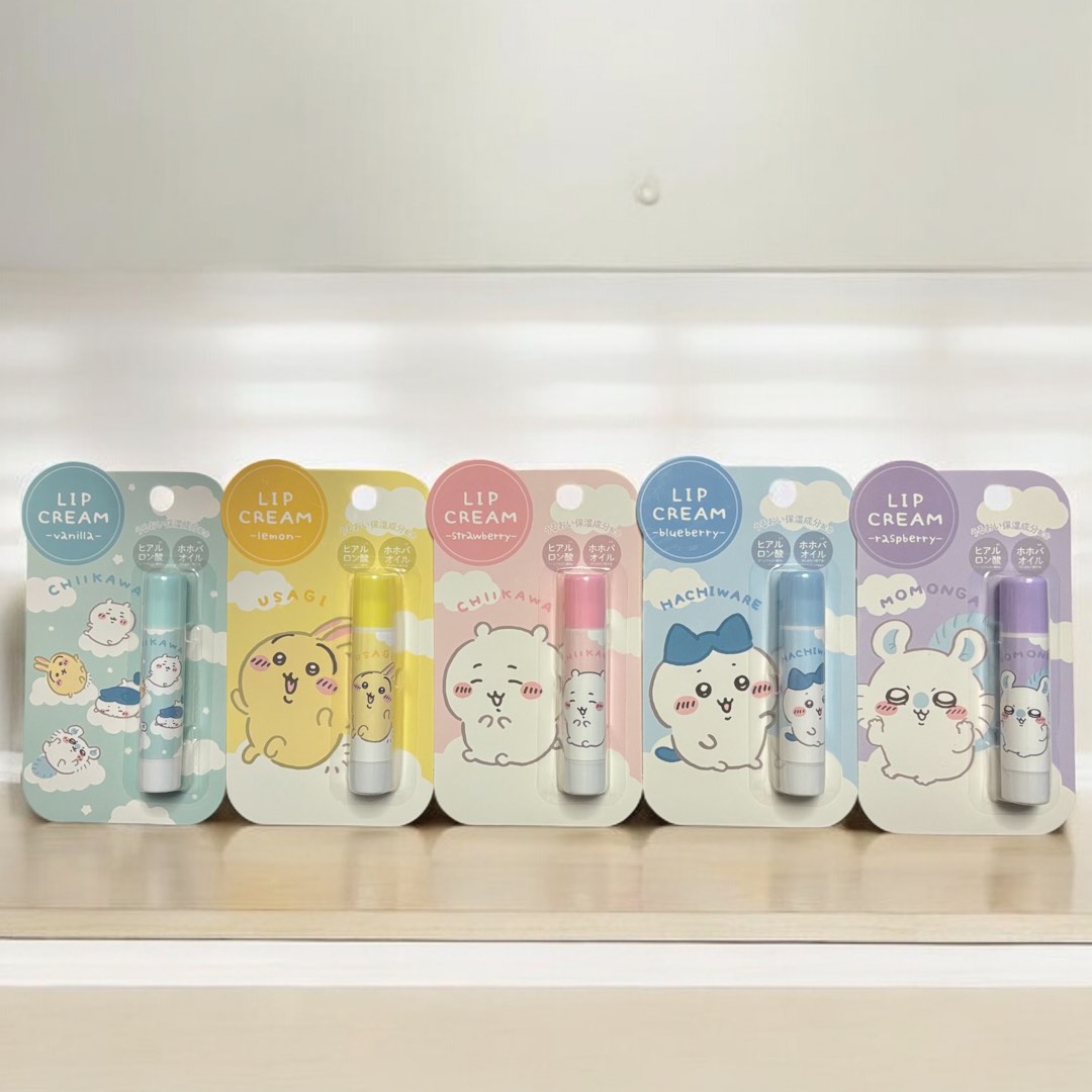 Chiikawa 吉伊卡哇 Chikawa 小可愛 兔兔 Usagi 小八 Hachiware 飛鼠 Momonga 香味 潤唇膏 lip ...