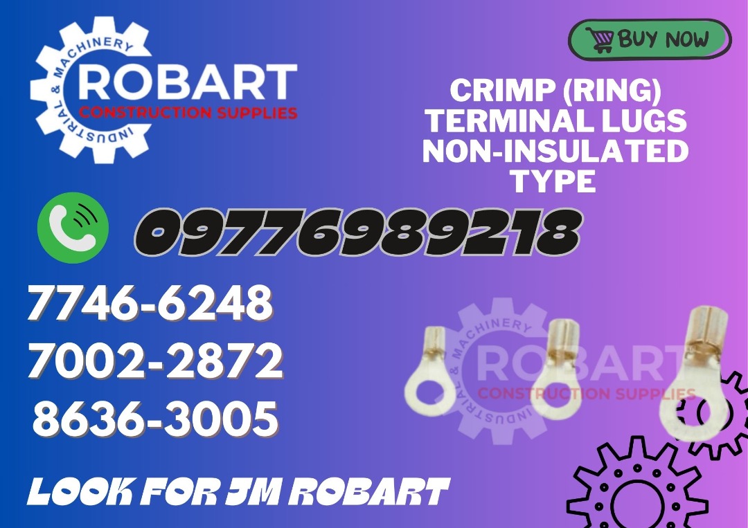Crimp (Ring) Terminal Lugs Non-Insulated Type, Commercial & Industrial ...
