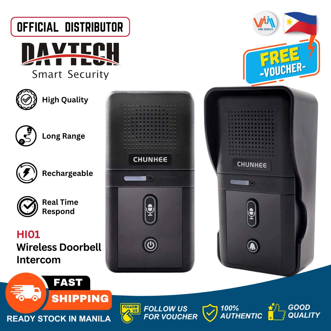 Daytech HI01 HI03 Wireless Intercom Waterproof Door Bell For Home Two ...