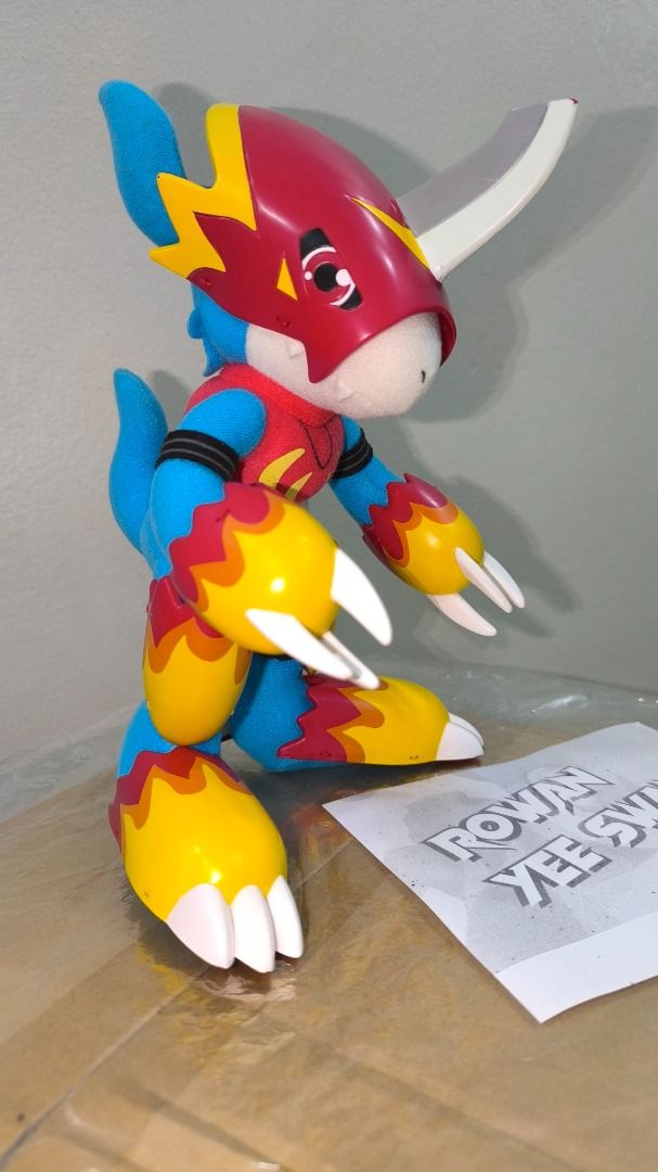 Rare Flamedramon 2000 DX Plush Toy Digimon Banpresto doll, Hobbies ...