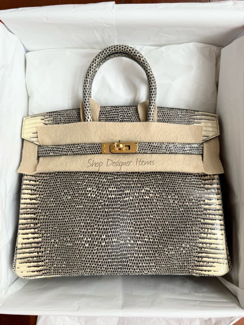 Hermes Birkin 25 Lizard Ombre GHW, Luxury, Bags & Wallets on Carousell