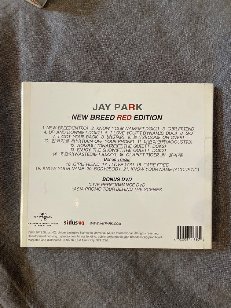 JAY PARK / NEW BREED RED EDITION, Hobbies & Toys, Music & Media, CDs & DVDs on Carousell
