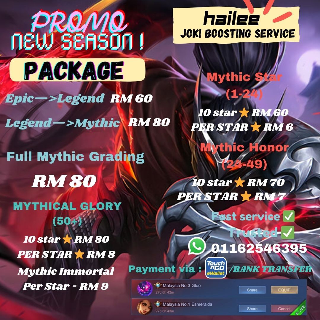 Joki Boosting Mobile Legends Service By Hailee, Video Gaming, Video Games, Others on Carousell